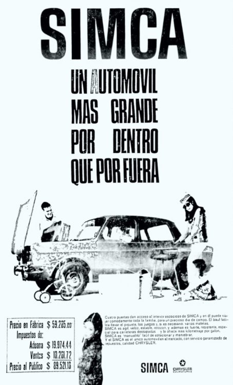 El Simca 1000 fue el primer carro de alto impacto publicitario en Colombia