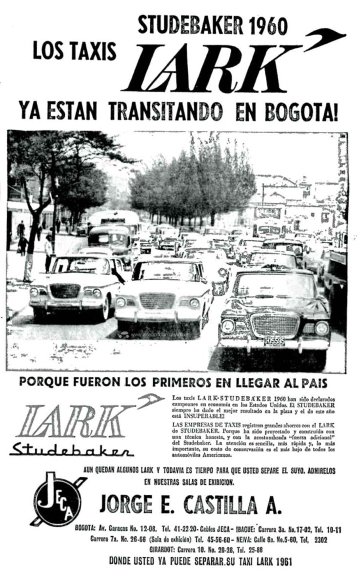 Los taxis de 1961 en Colombia y su publicidad: la era de los 'batimóviles'