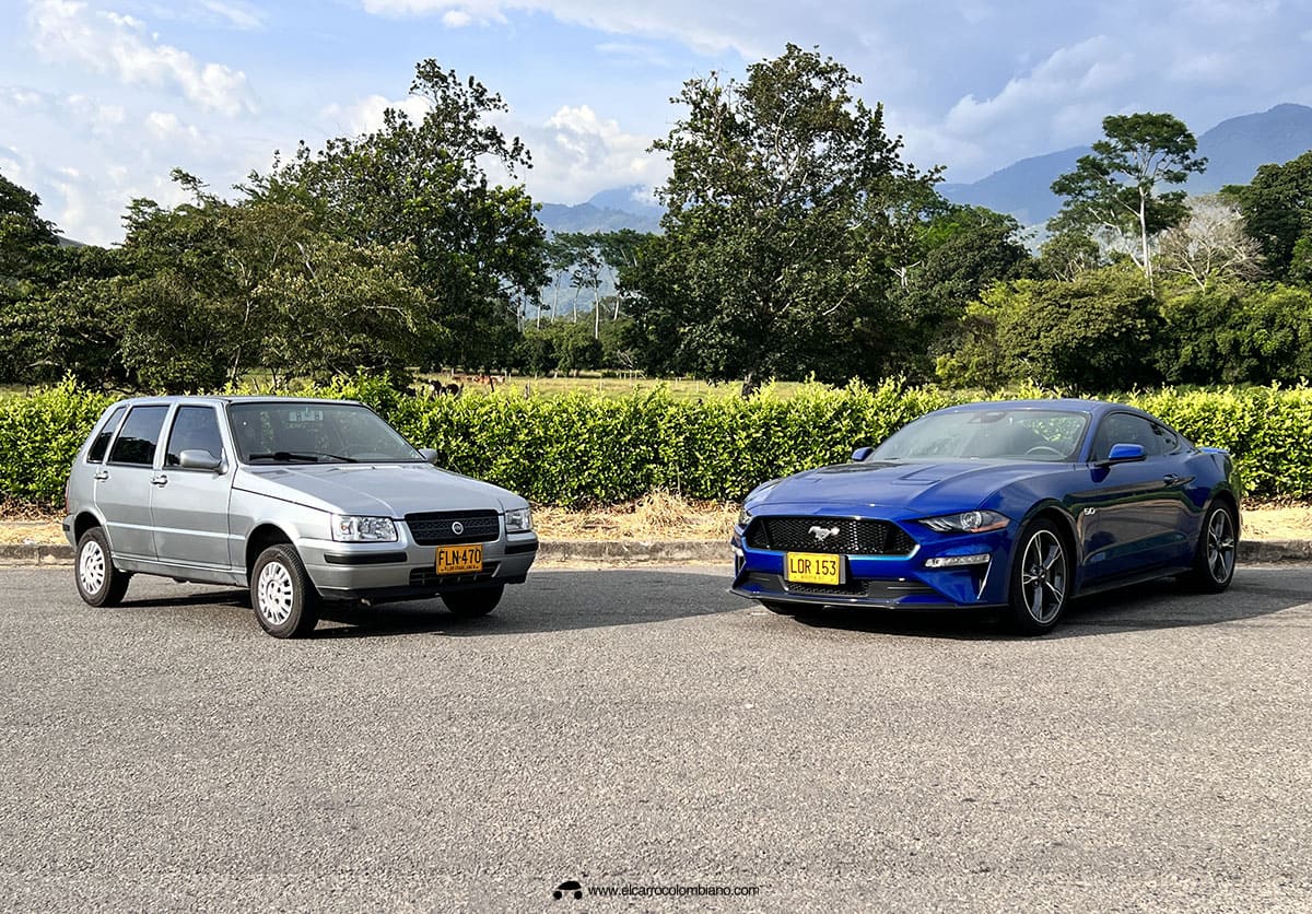 ¿Podrá un Fiat Uno Fire ganarle a un Ford Mustang GT? Véalo usted mismo ...