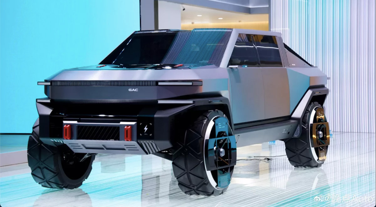 Así es la nueva pick-up eléctrica de GAC: una “Cybertruck” al estilo chino